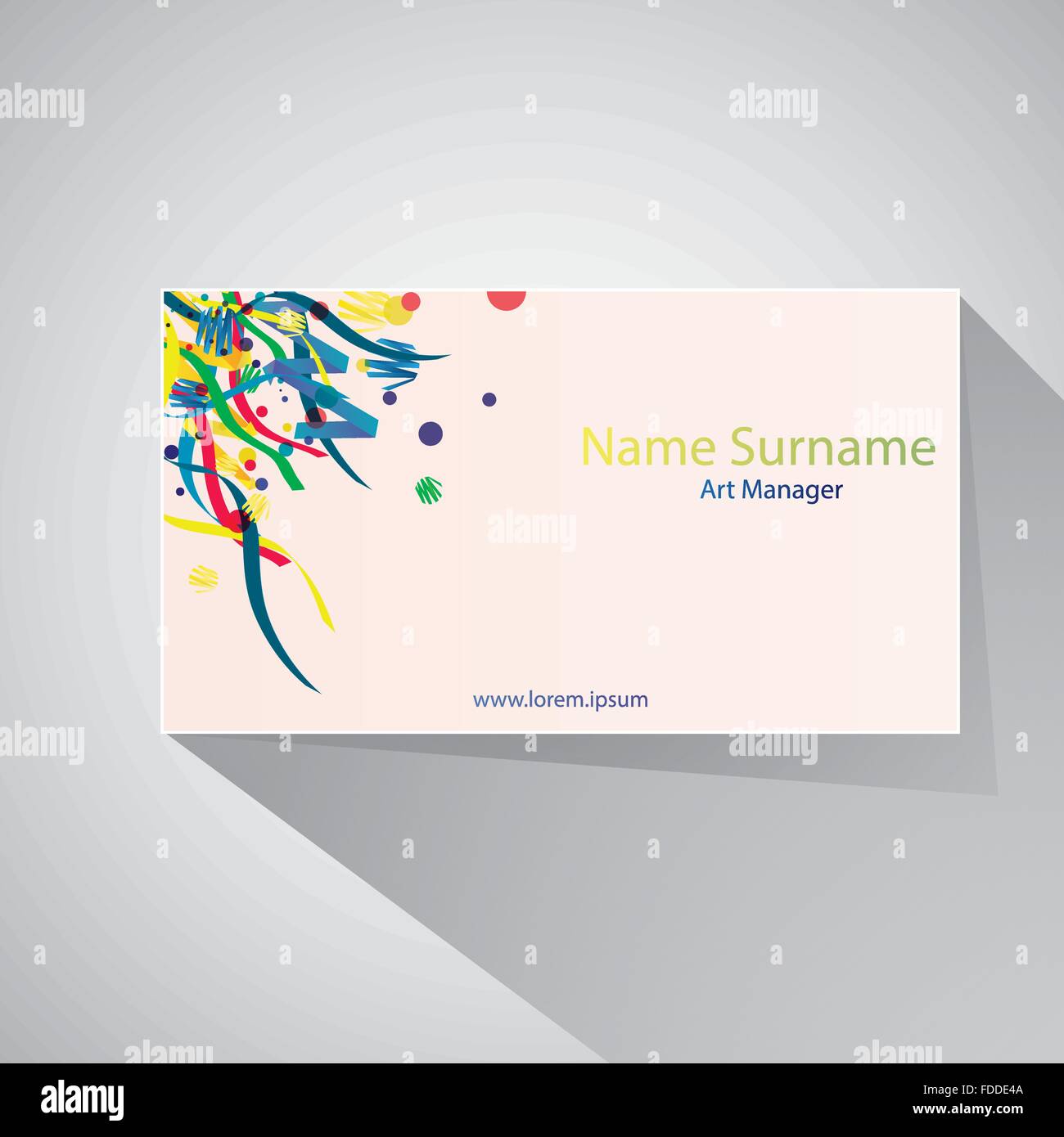 Calling card of art manager Stock Vector Image & Art - Alamy