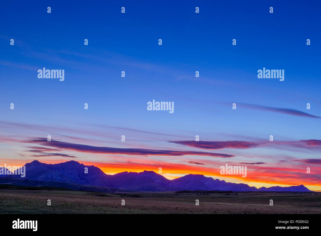 sunset in Alberta Foothills country Stock Photo - Alamy
