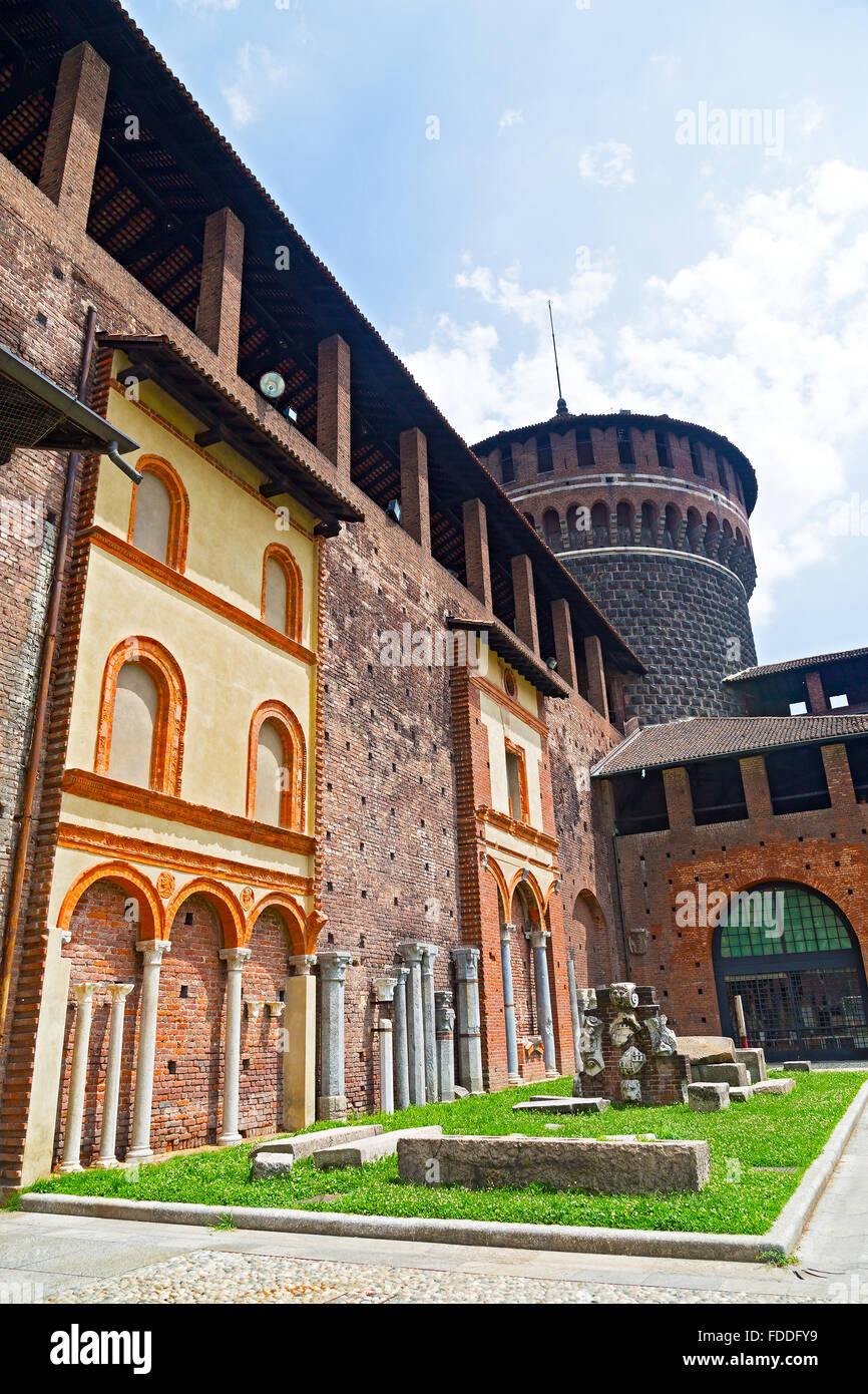 Sforza castle in milan italy hi-res stock photography and images - Alamy
