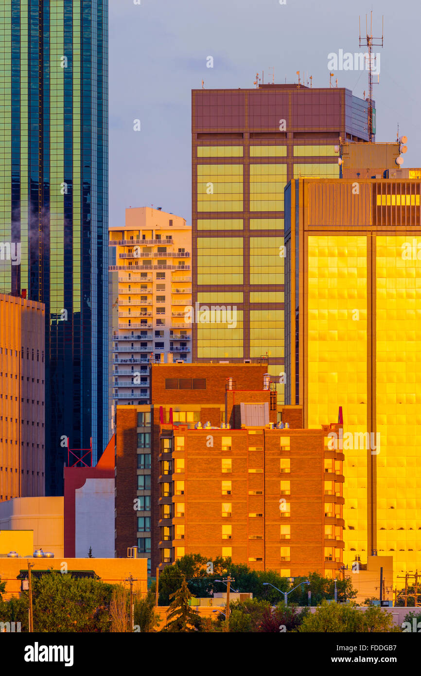 downtown Edmonton at sunrise, Alberta Stock Photo - Alamy