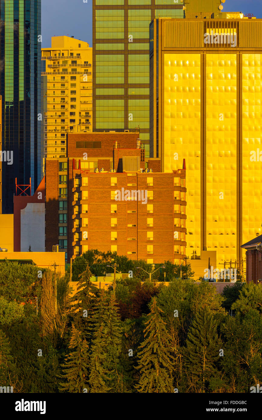 downtown Edmonton at sunrise, Alberta Stock Photo - Alamy