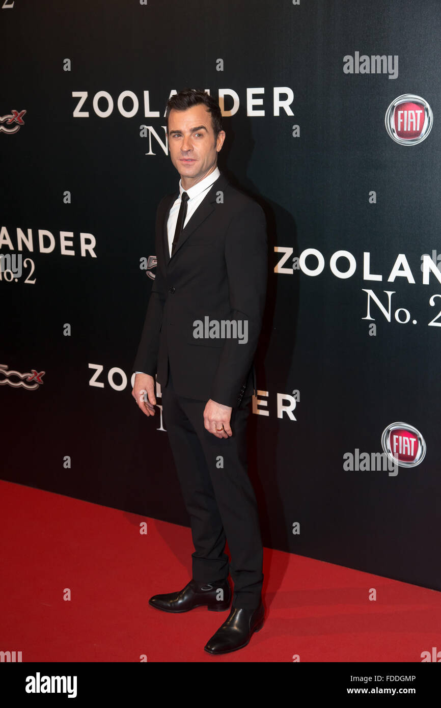 Rome, Italy. 30th Jan, 2016. Justin Theroux during Red Carpet Zoolander ...