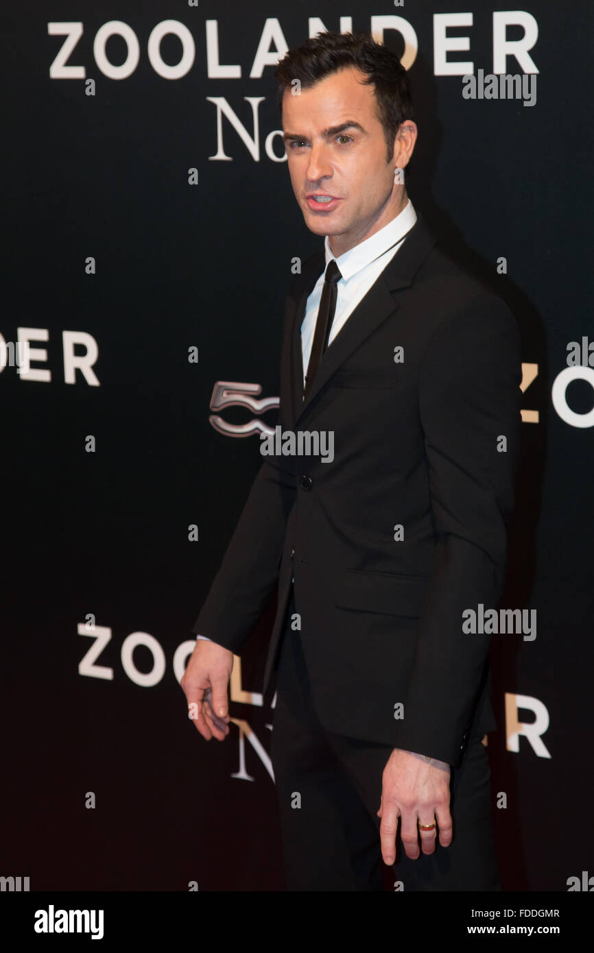 Rome, Italy. 30th Jan, 2016. Justin Theroux during Red Carpet Zoolander ...