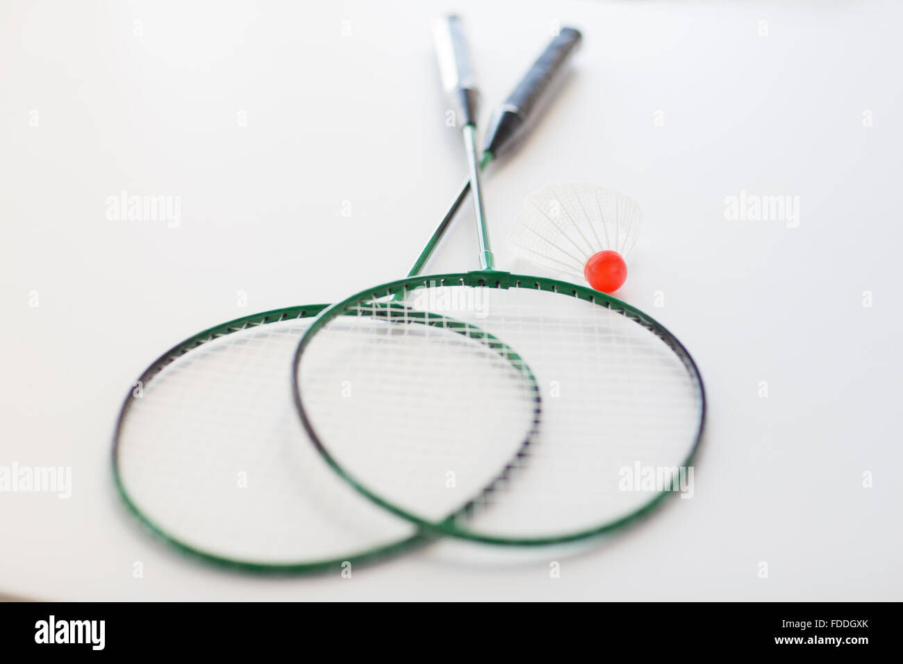 Badminton racket shuttlecock close up hi-res stock photography and ...