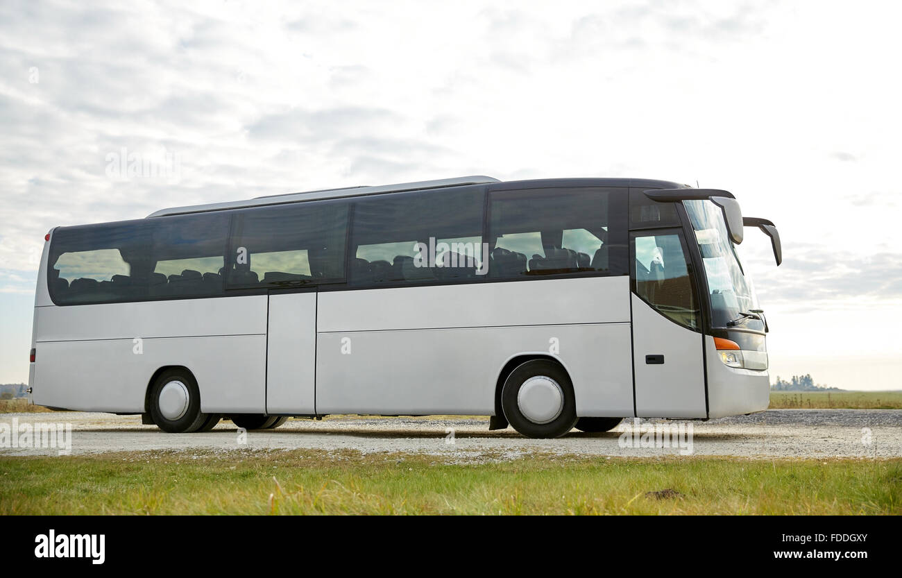 tour bus driving outdoors Stock Photo - Alamy