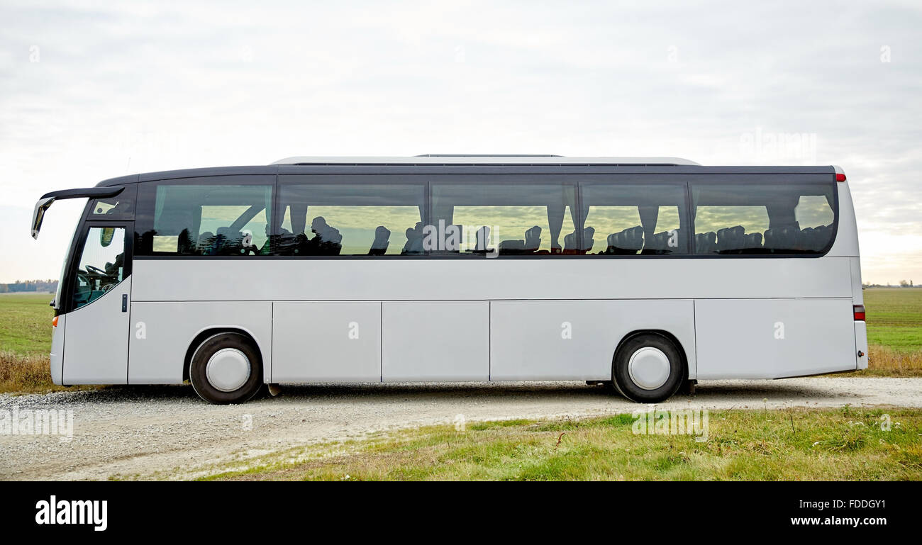 tour bus driving outdoors Stock Photo - Alamy