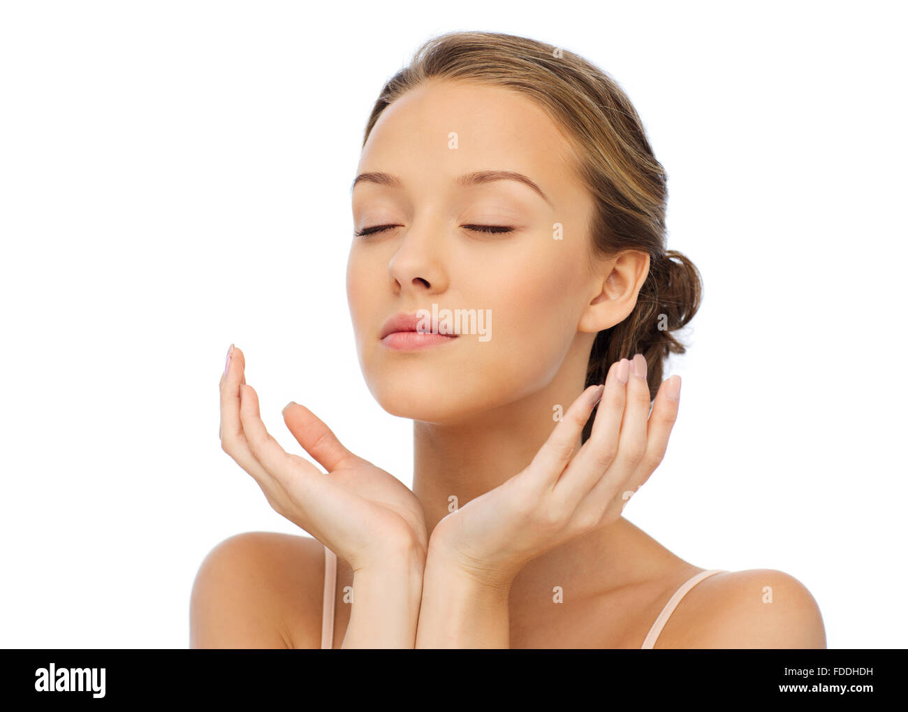 Teen girl washing face hi-res stock photography and images - Alamy