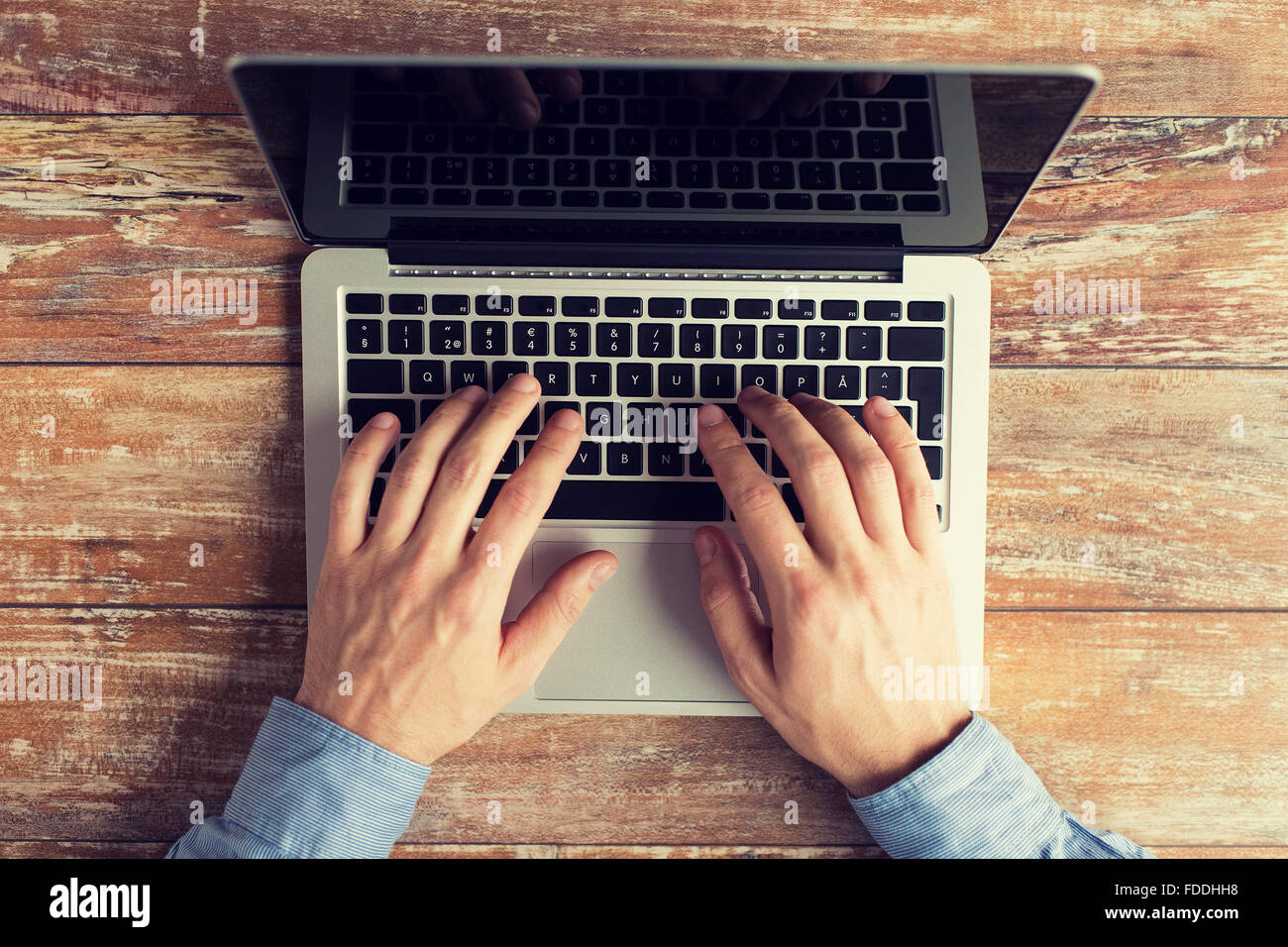 Close up male hands typing hi-res stock photography and images - Alamy