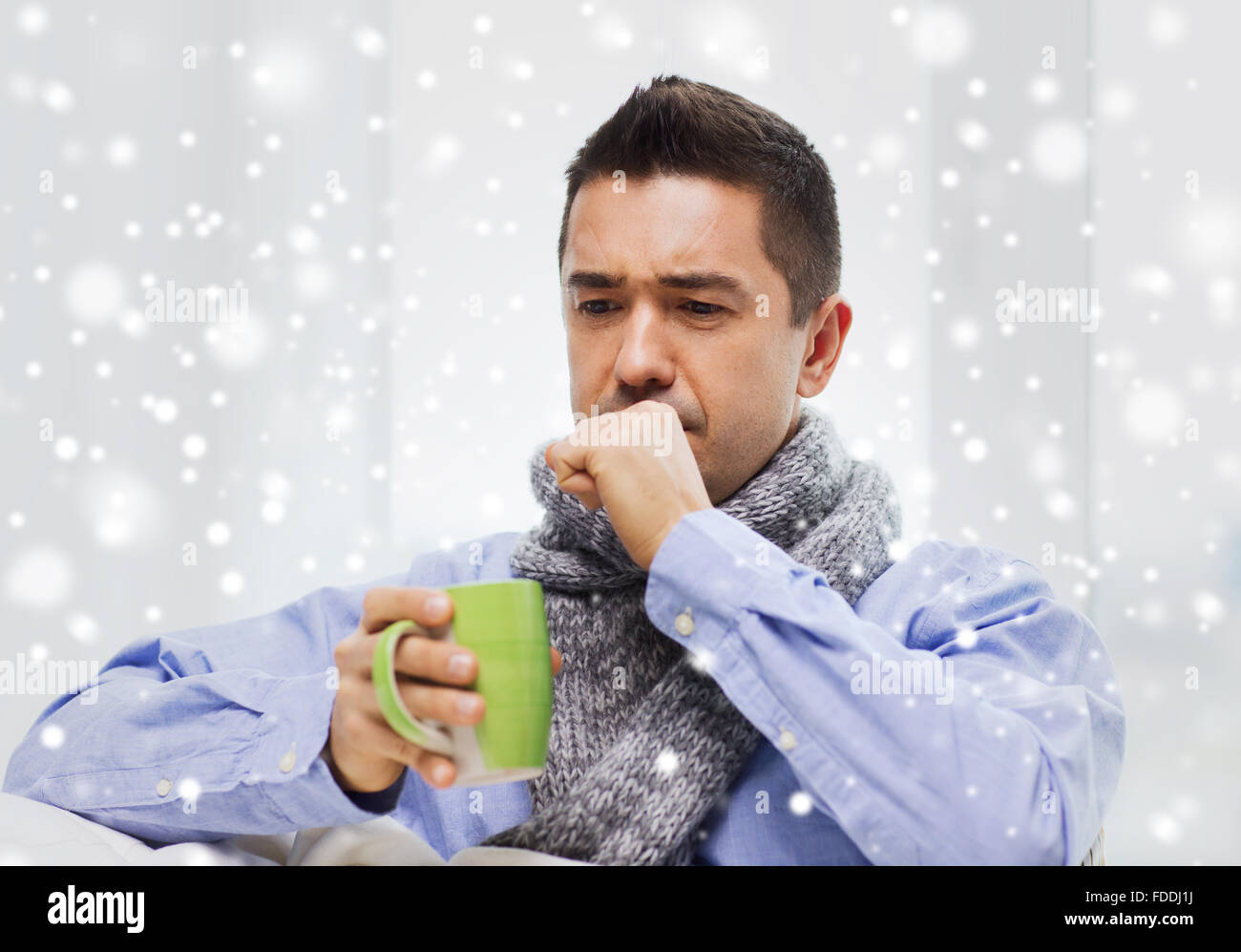 Man cough home hi-res stock photography and images - Alamy