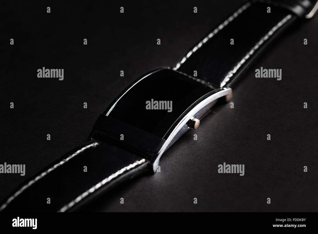 close up of black smart watch Stock Photo - Alamy