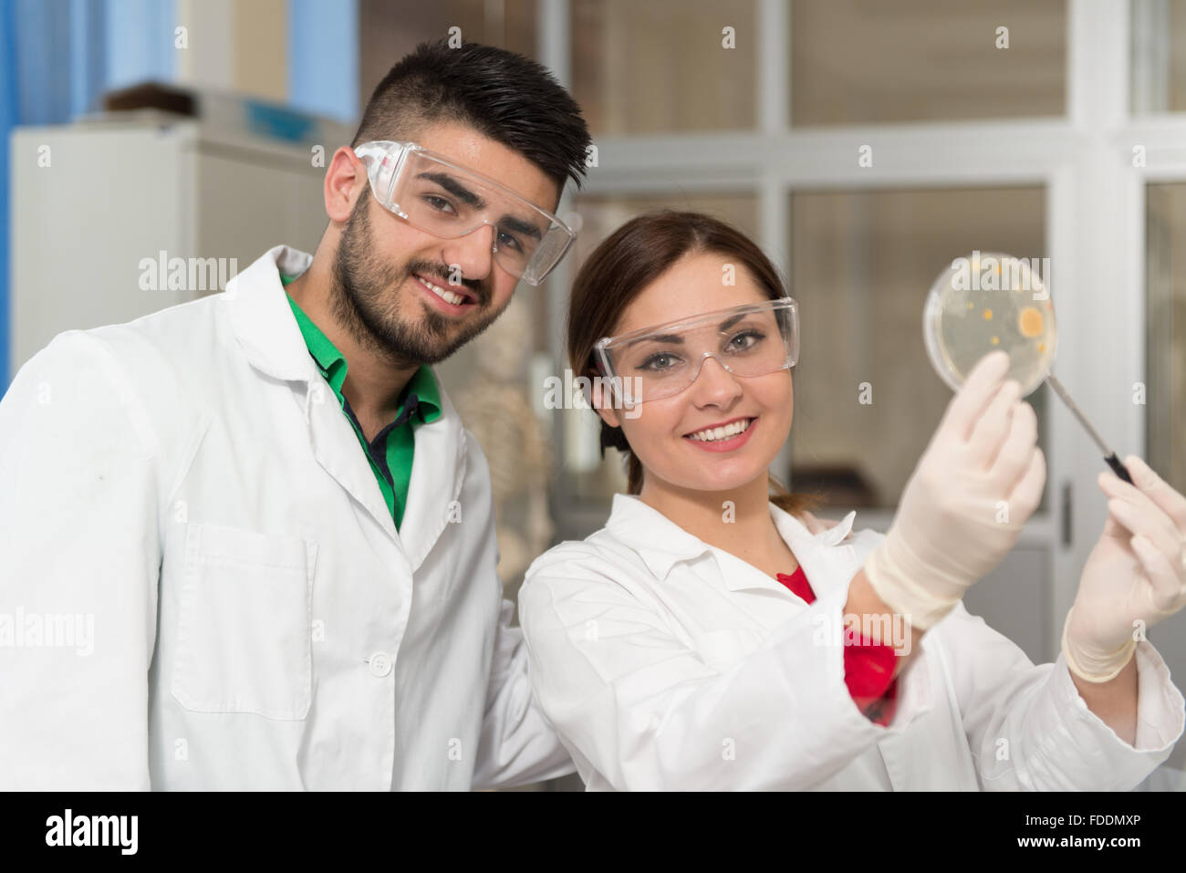 Group Of Scientists Conducting Research In A Lab Environment Stock ...