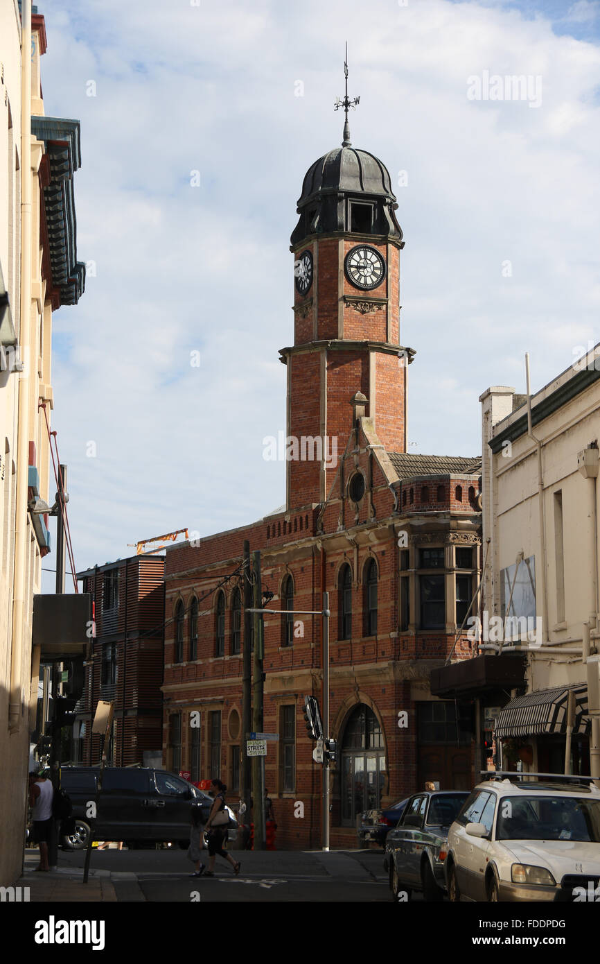 The old post office clock tower on King Street, Newtown in Sydney Stock ...