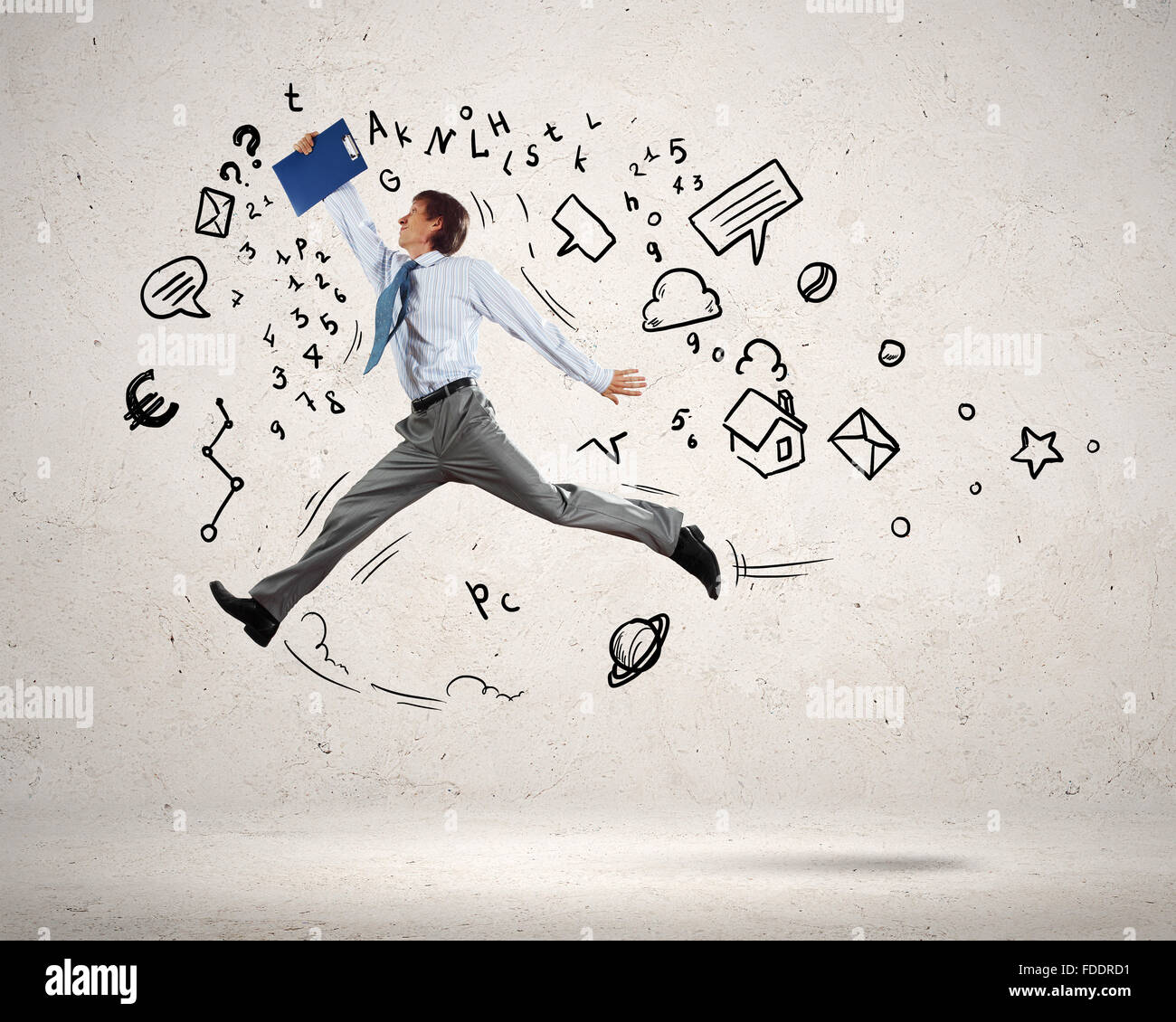 Collage happy people jumping hi-res stock photography and images - Alamy