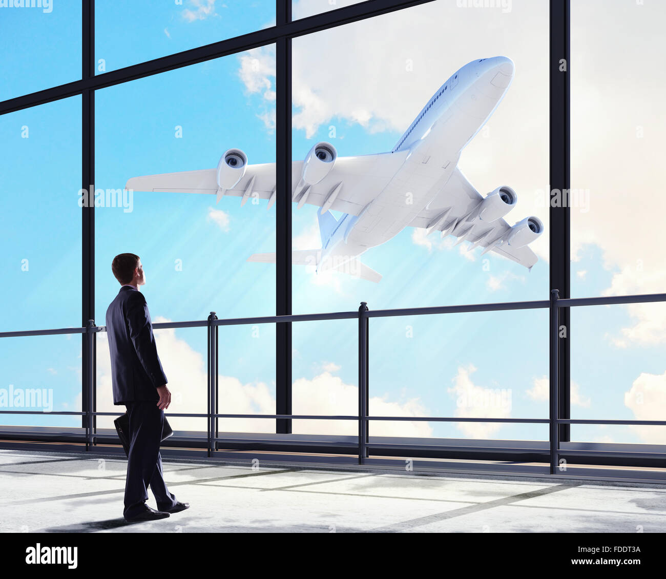 Businessman standing passenger jet hi-res stock photography and images ...