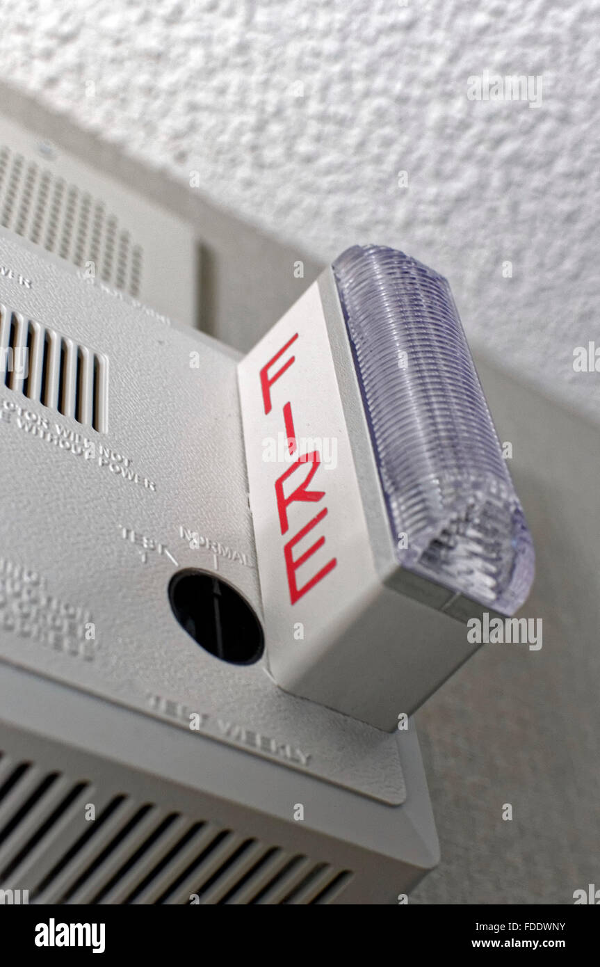 Electronic Fire Alarm, Wall Mounted Stock Photo - Alamy