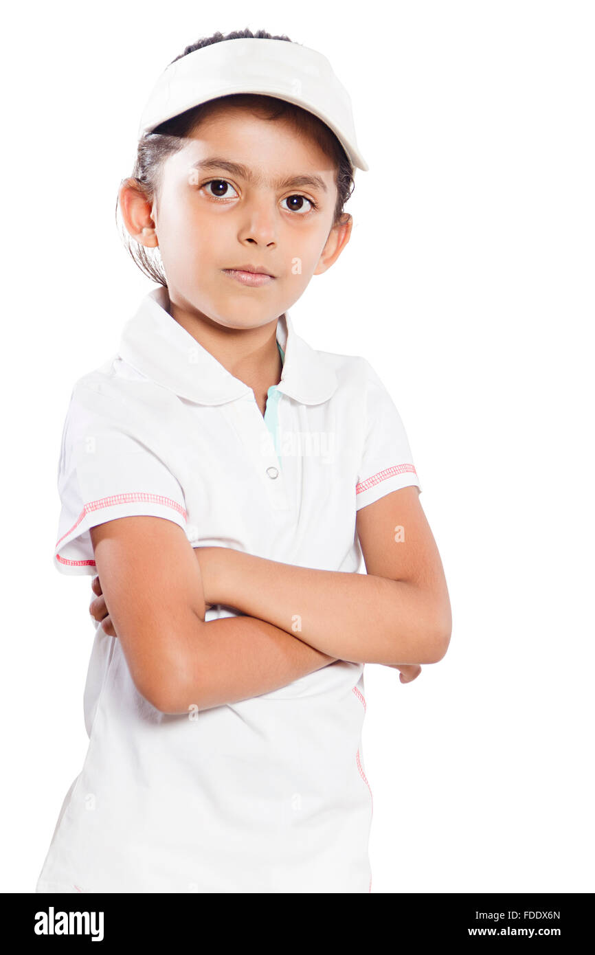 Indian kids girl student standing Cut Out Stock Images & Pictures - Alamy