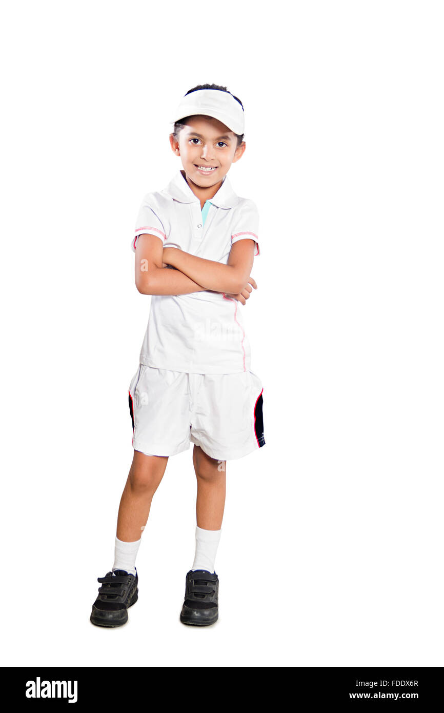 1 Person Only Determination Girl Kid Player Smiling Sports Standing ...