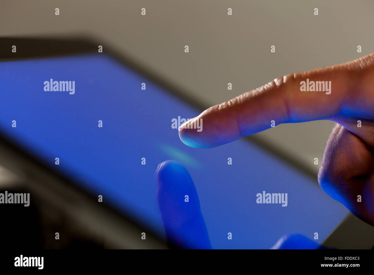 Image man touching interactive hi-res stock photography and images - Alamy