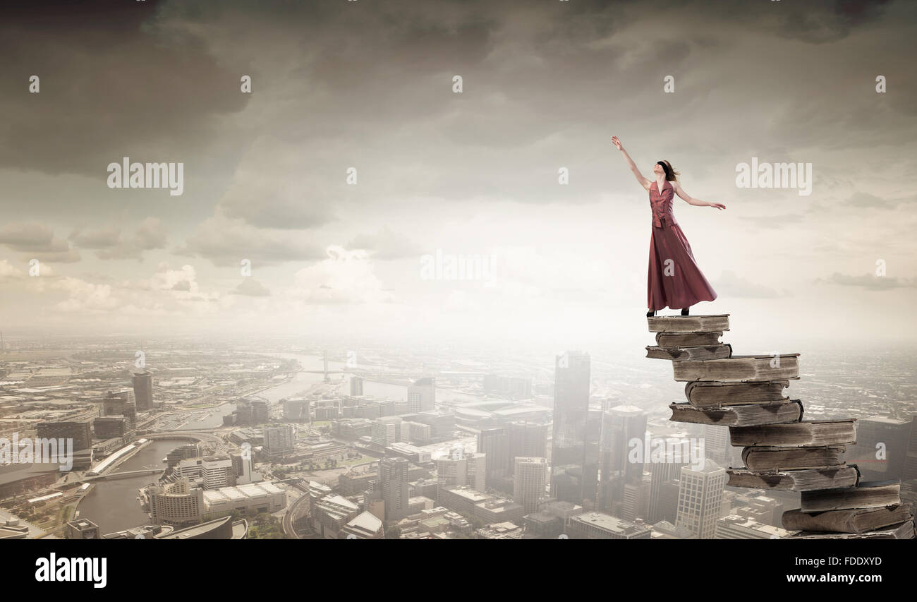 Old looking books in pile hi-res stock photography and images - Alamy