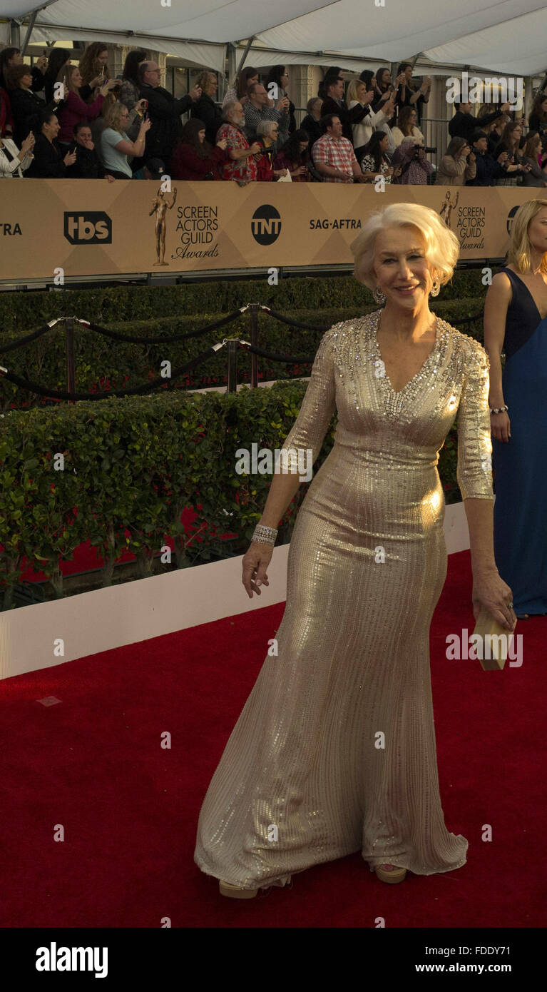 Los Angeles, USA. 30th Jan, 2016. Actress Hellen Mirrer arrives at the ...