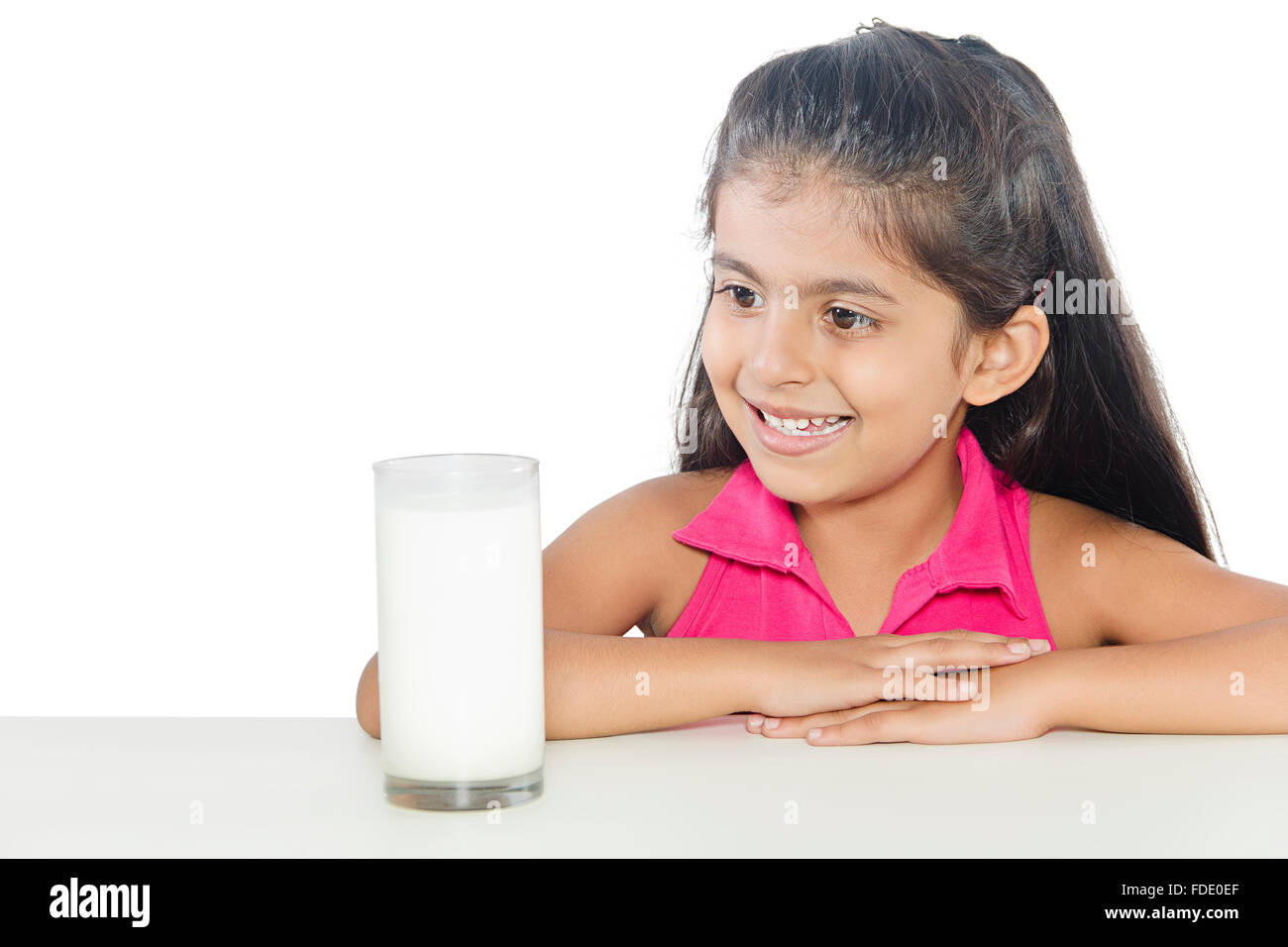 1 Person Only Beverage Conscious Girl Glass Kid Milk Refreshment ...