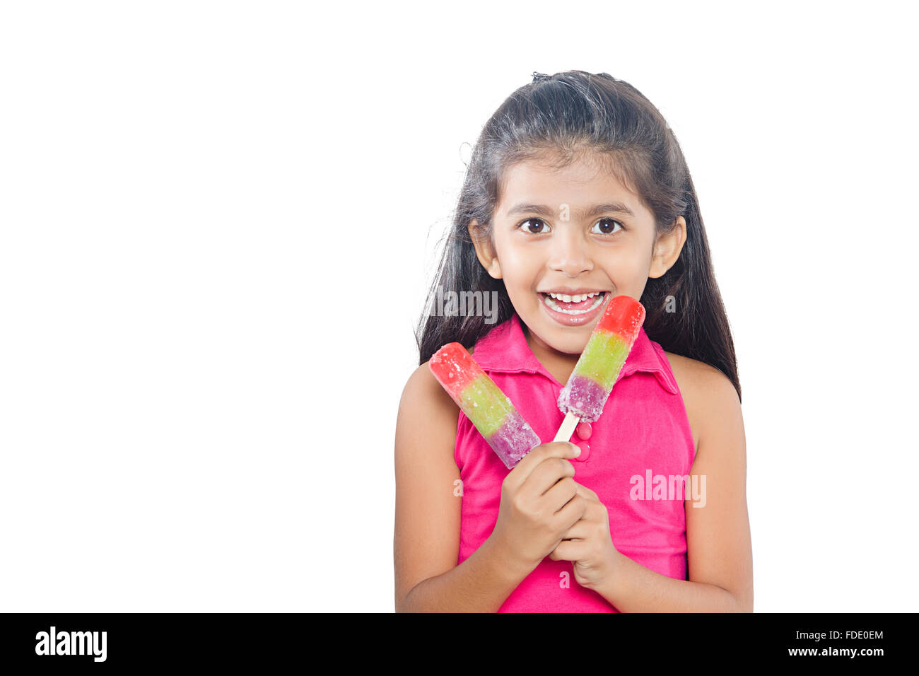 1 Person Only Delicious Eating Girl Greed Ice Cream Kid Showing Smiling ...