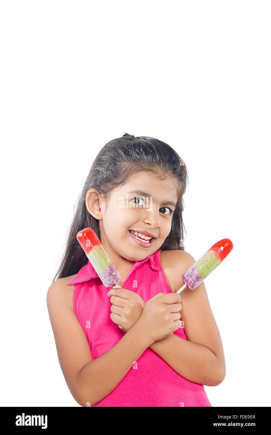 1 Person Only Delicious Eating Girl Ice Cream Kid Mouth Watering ...