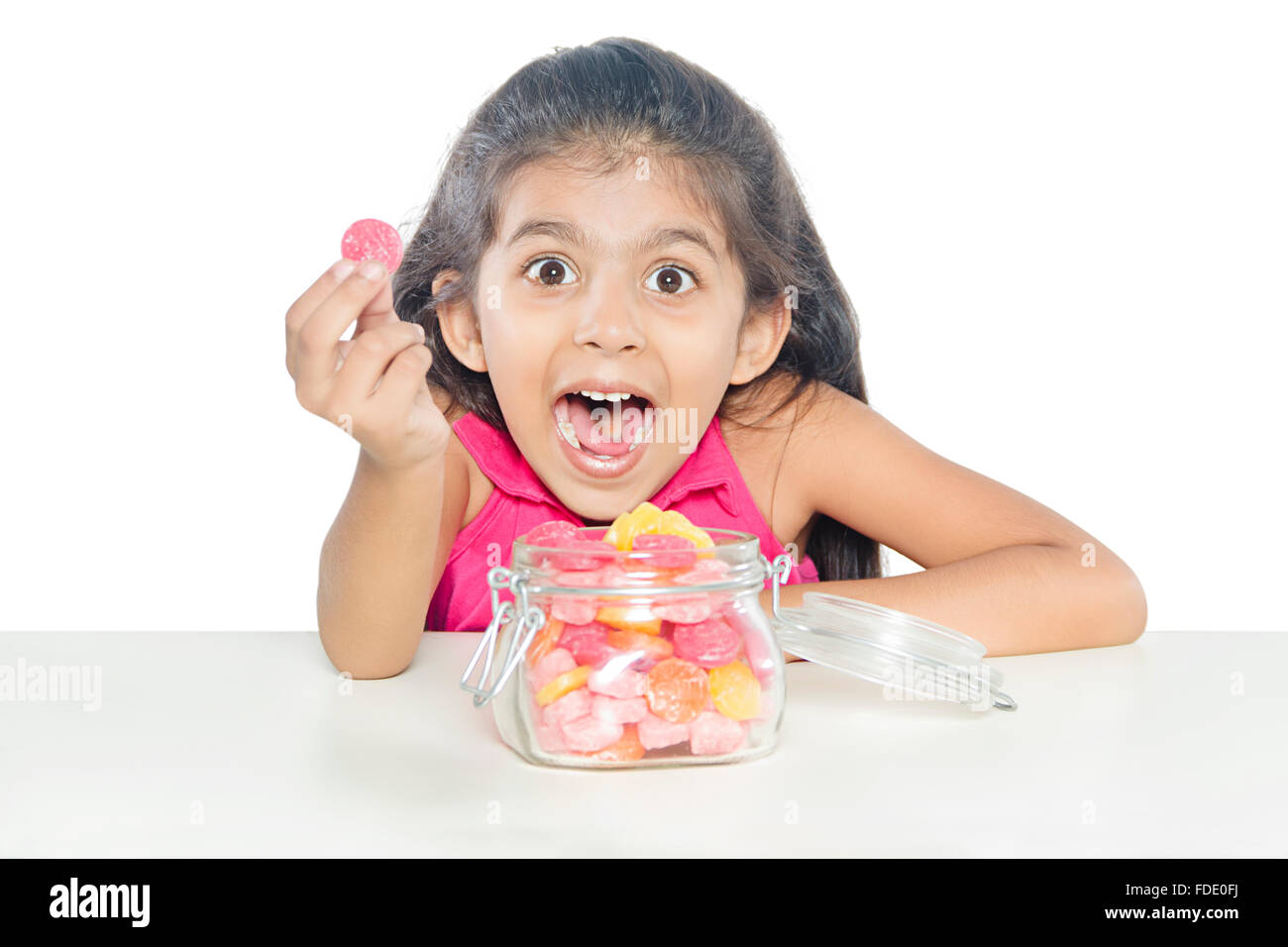 1 Person Only Candy Delicious Girl Greed Jar Kid Shouting Smiling ...