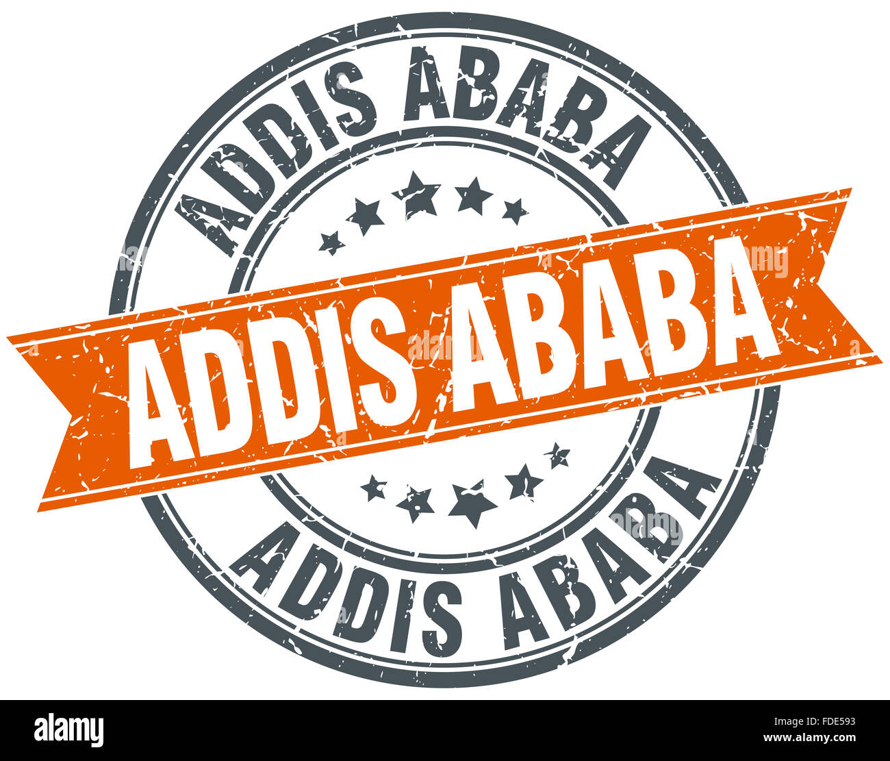 Addis Ababa red round grunge vintage ribbon stamp Stock Photo - Alamy