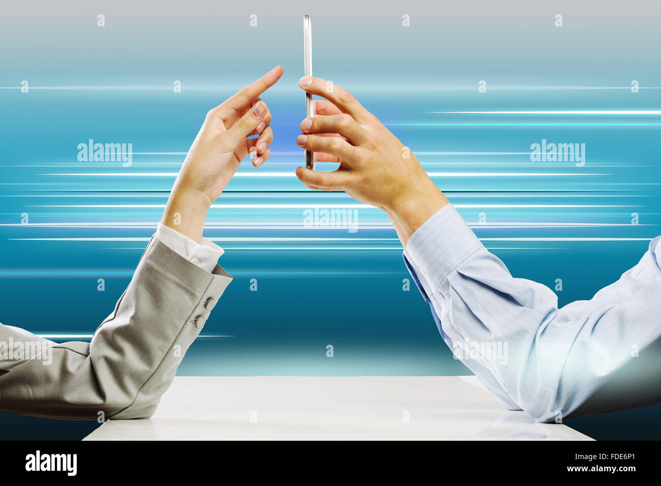 Close up of people hands using mobile phone Stock Photo - Alamy