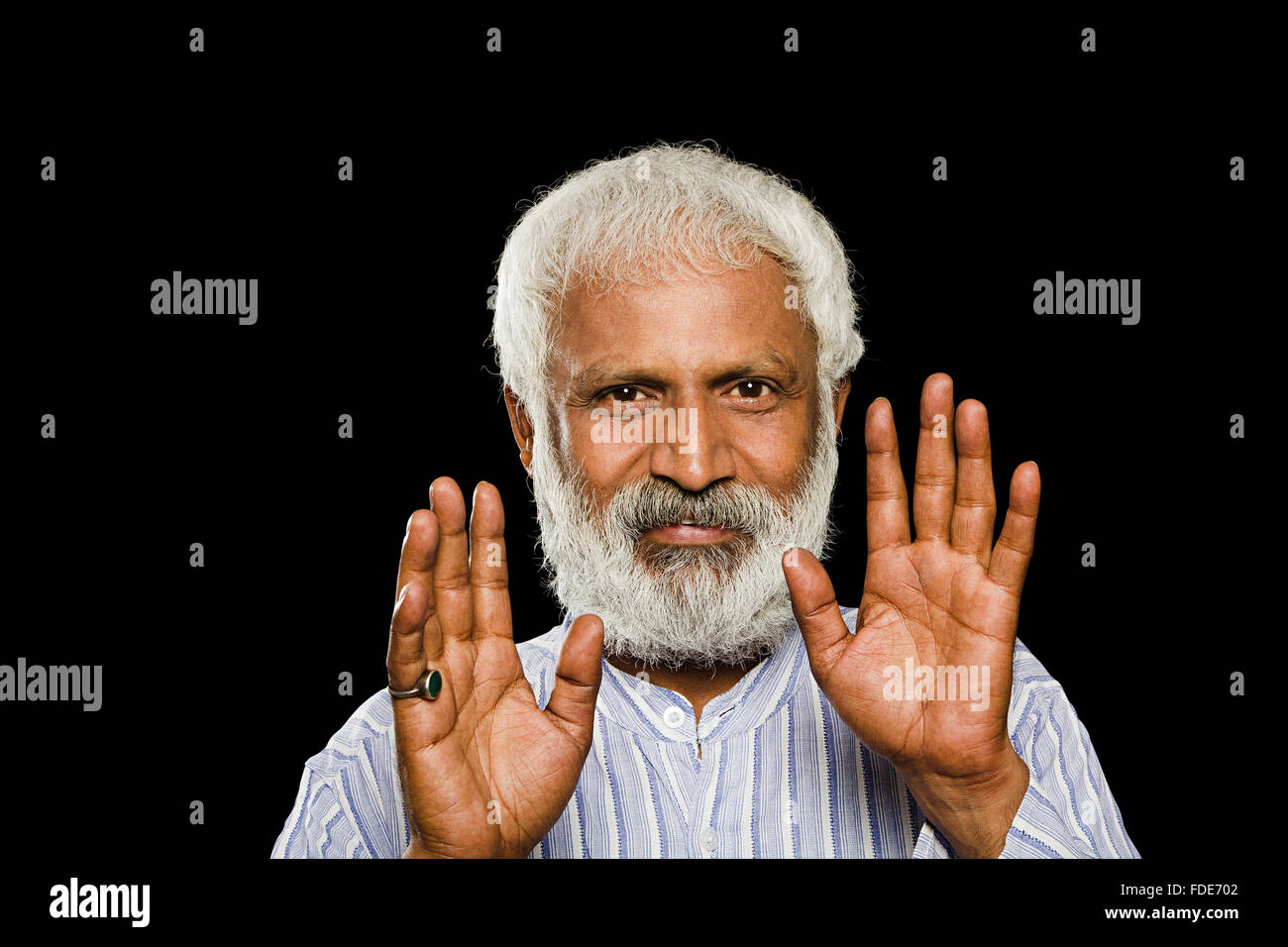 Old man hand on shoulder hi-res stock photography and images - Alamy