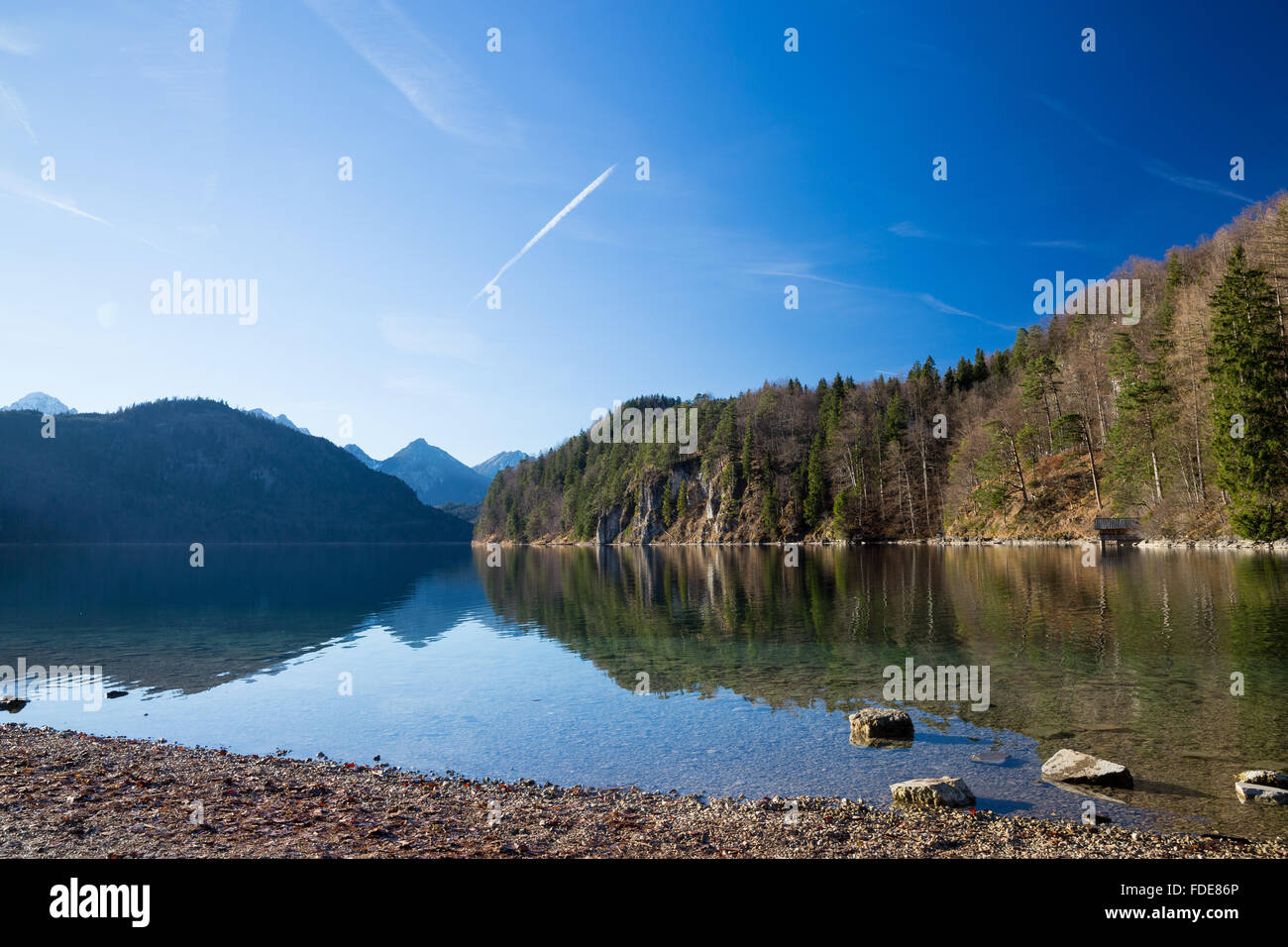 Alpsee near Füssen, Bavaria, Germany Stock Photo - Alamy
