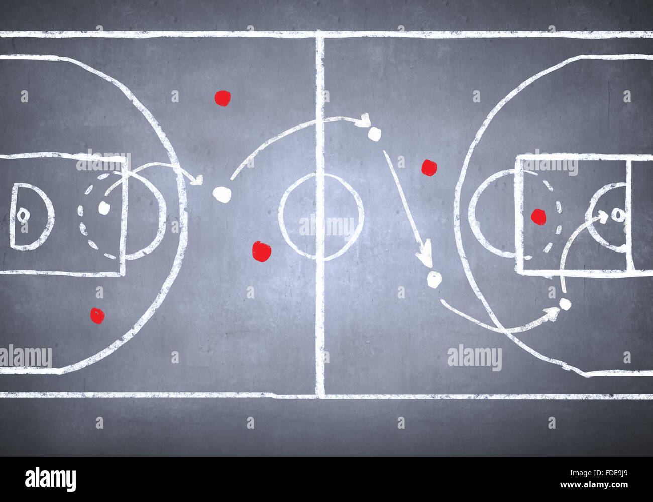 Close up image of hand drawn football tactic plan Stock Photo - Alamy