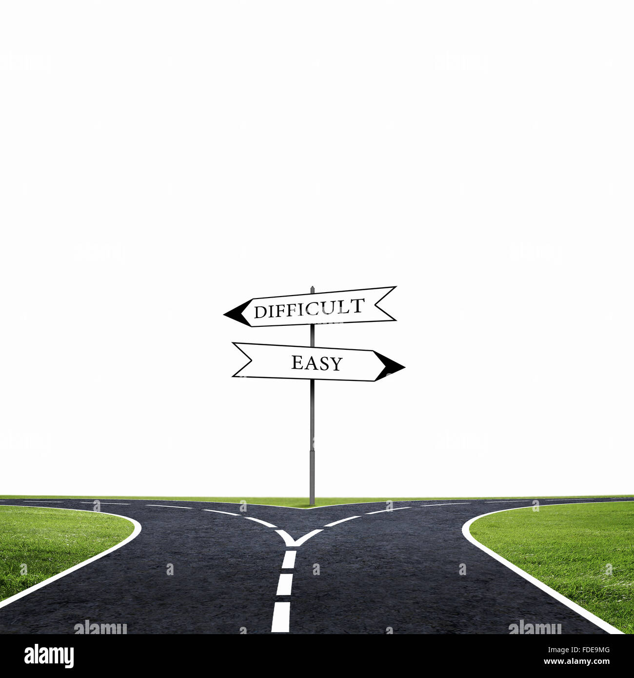 Cross road with direction sign. Choose your way Stock Photo - Alamy