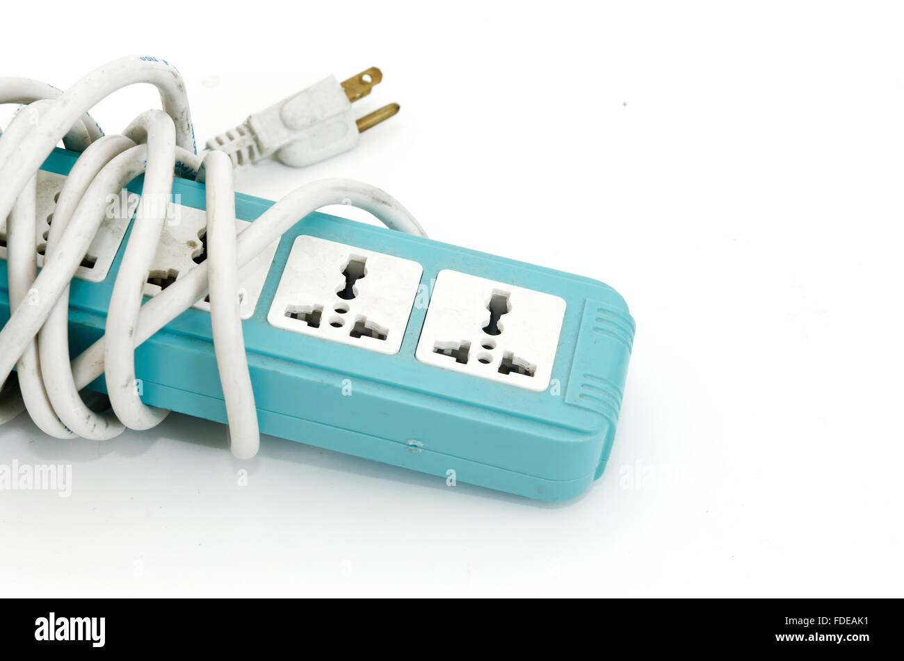 power plug isolated on the white Stock Photo - Alamy