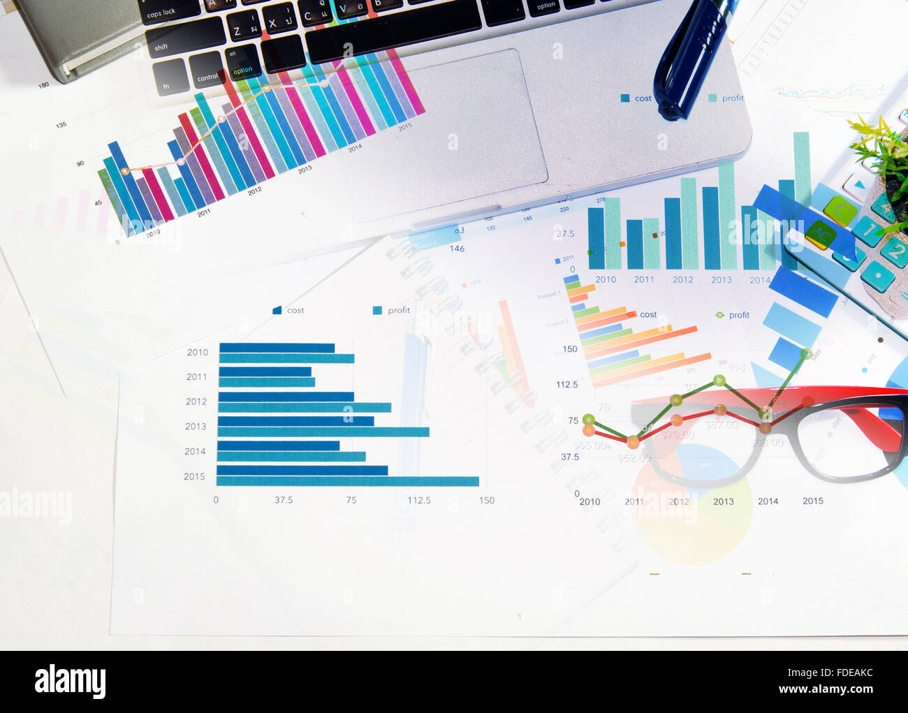 Business paperwork present with diagram.Business Concept Stock Photo ...