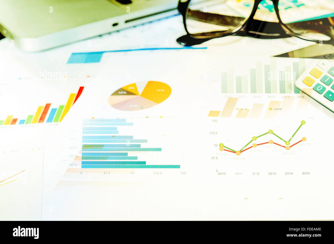 business documents with charts growth.Business Concept Stock Photo - Alamy