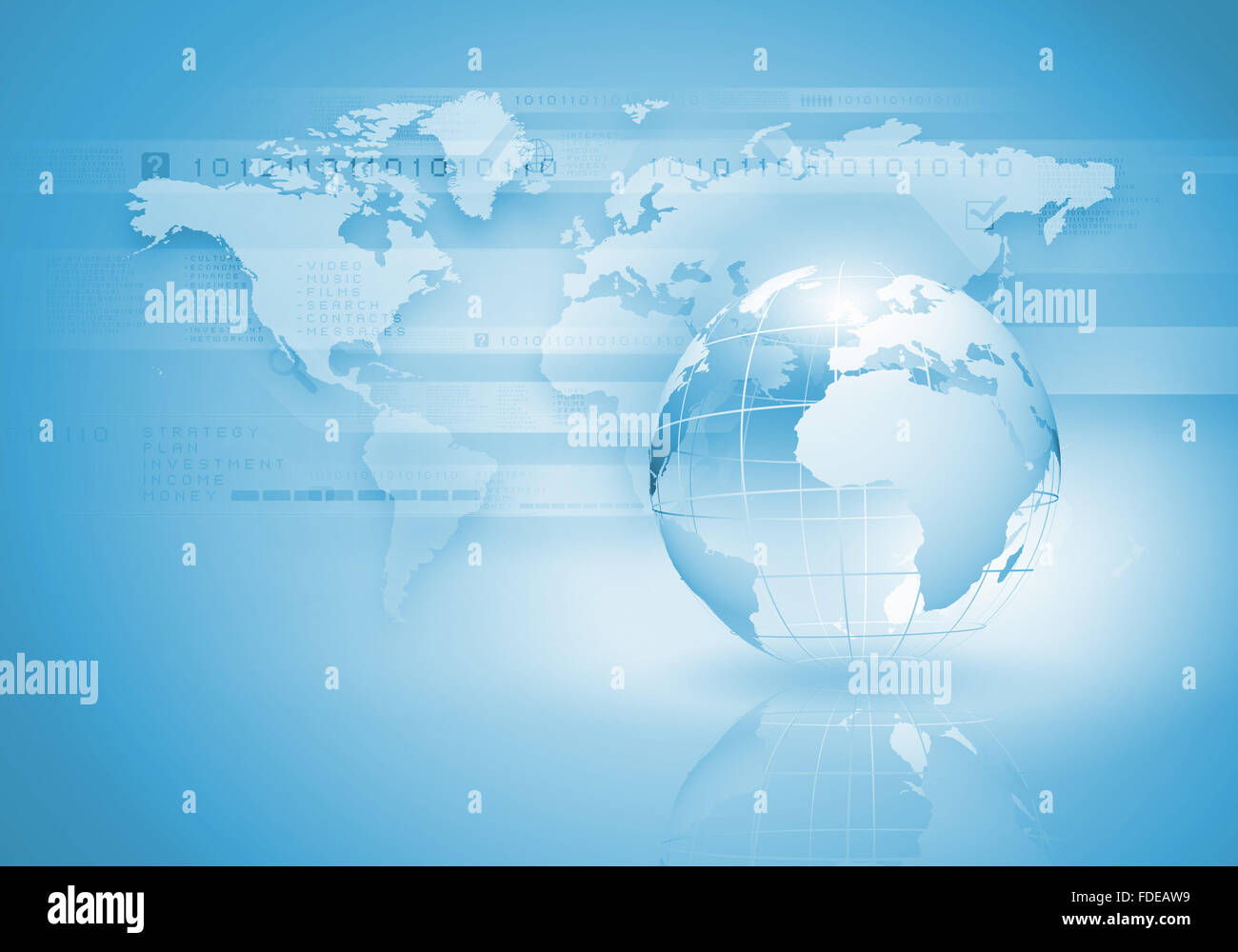 Blue digital image of globe. Background image Stock Photo - Alamy