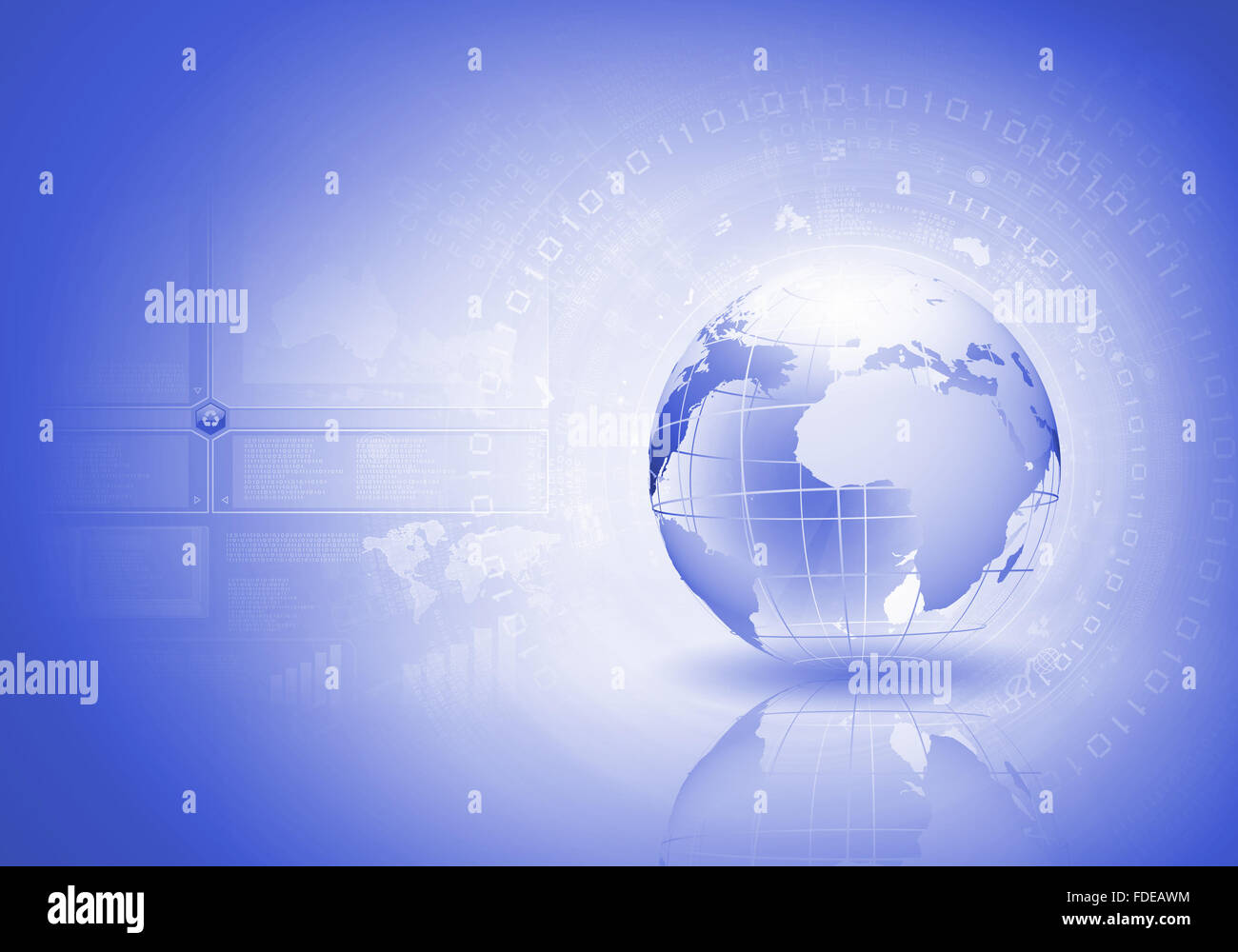 Blue digital image of globe. Background image Stock Photo - Alamy