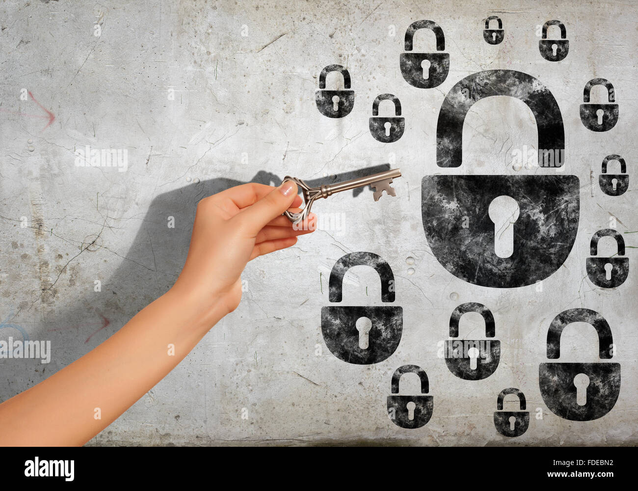 Close up image of human hand holding key Stock Photo - Alamy