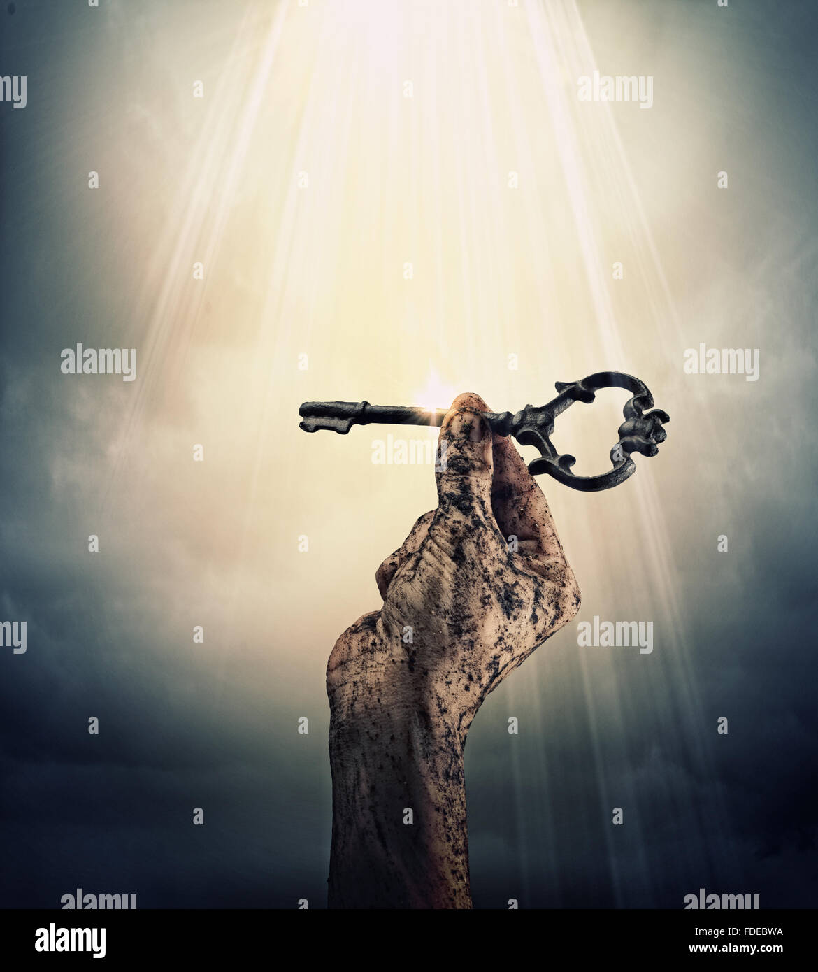 Key in human hand. Struggle and success Stock Photo - Alamy