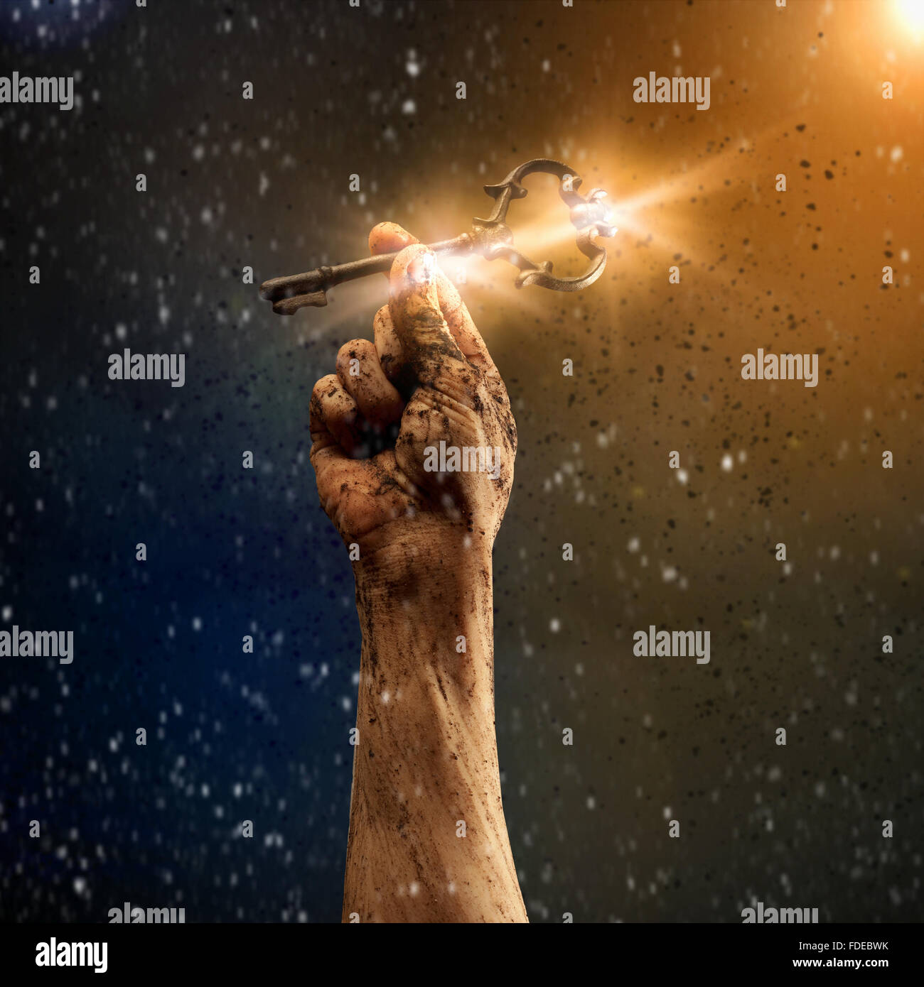 Key in human hand. Struggle and success Stock Photo - Alamy