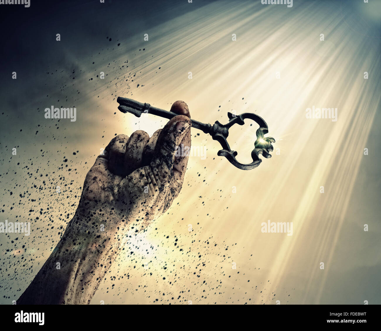Key in human hand. Struggle and success Stock Photo - Alamy