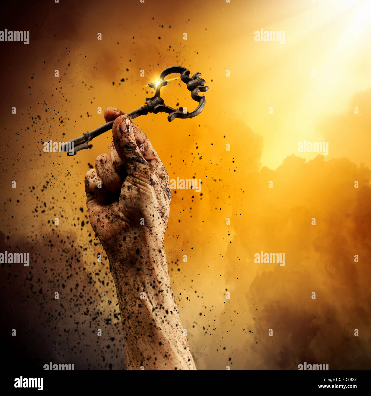 Key in human hand. Struggle and success Stock Photo - Alamy