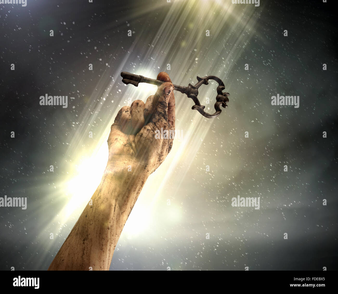 Key in human hand. Struggle and success Stock Photo - Alamy