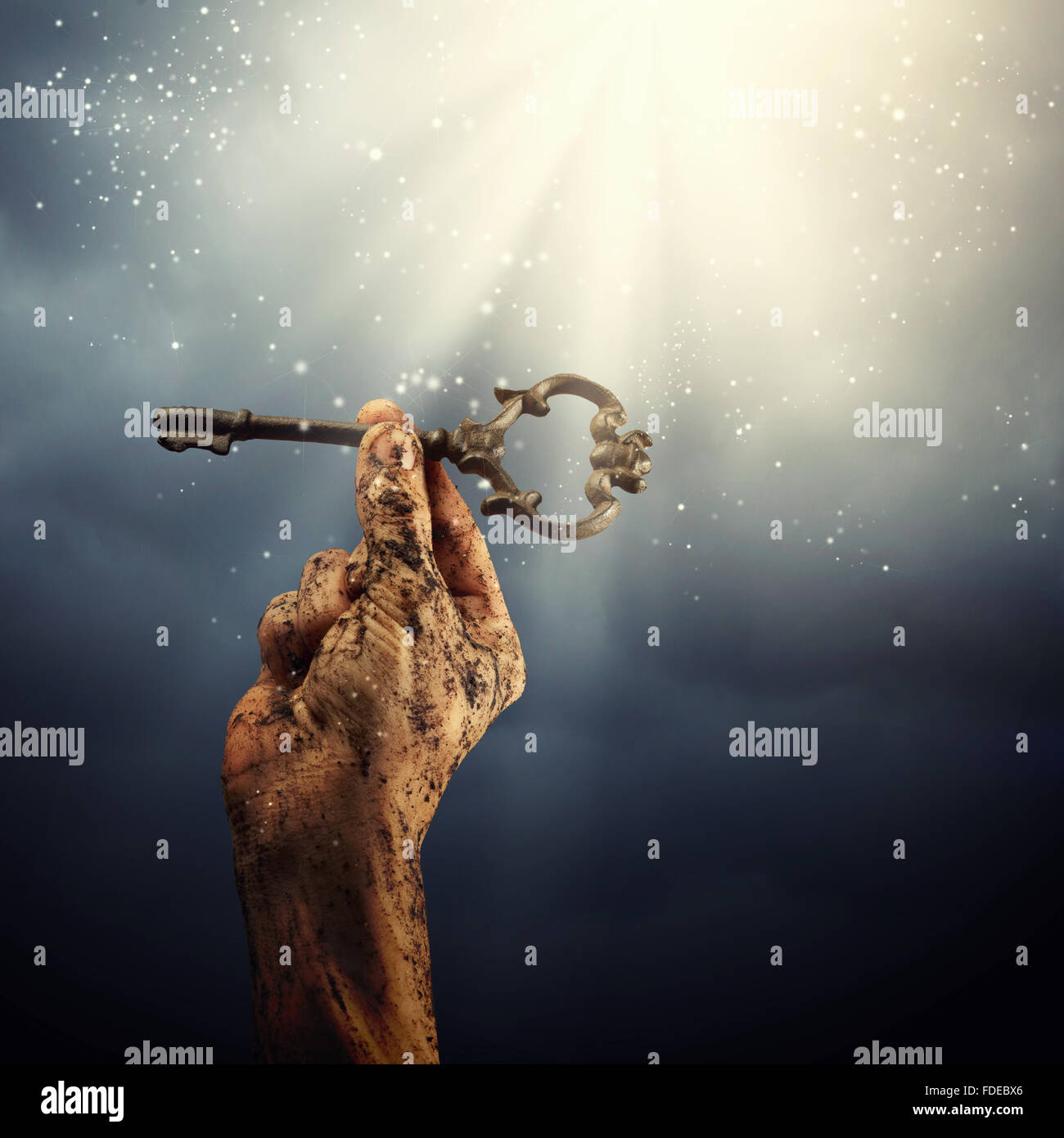 Key in human hand. Struggle and success Stock Photo - Alamy