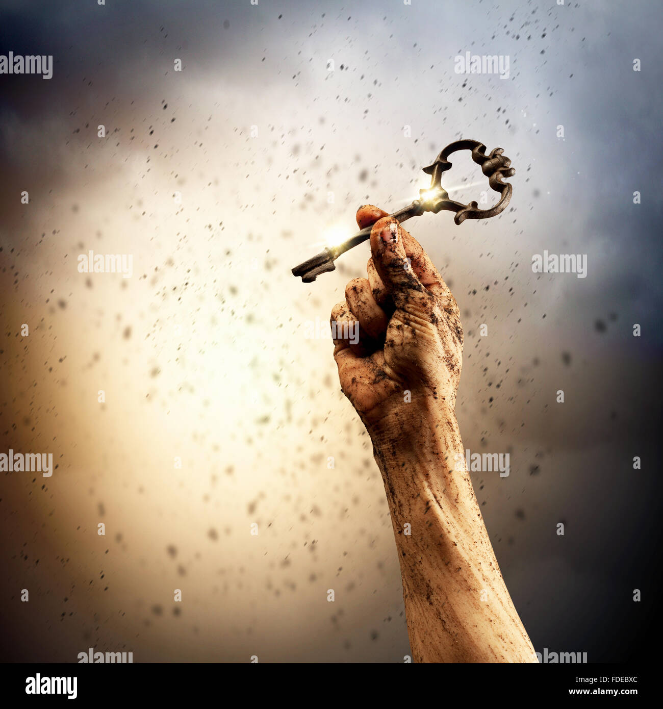 Key in human hand. Struggle and success Stock Photo - Alamy