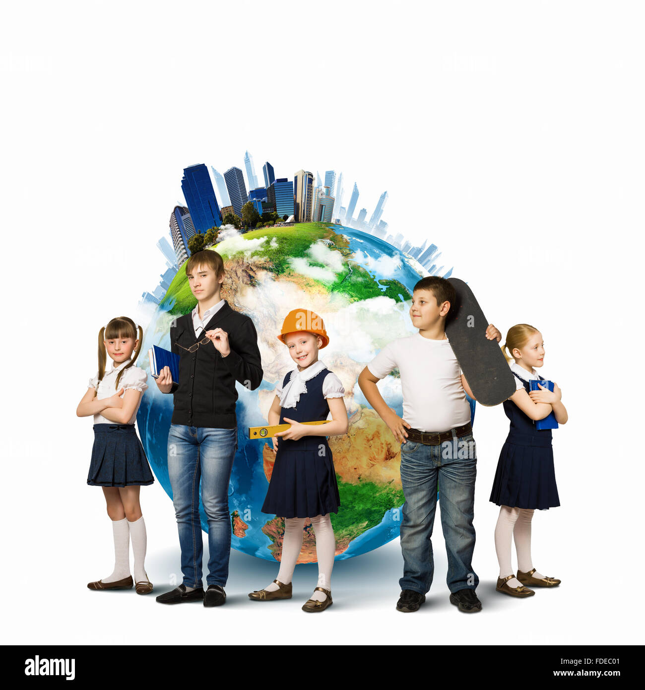 Image of kids of school age. Choosing profession. Elements of this ...