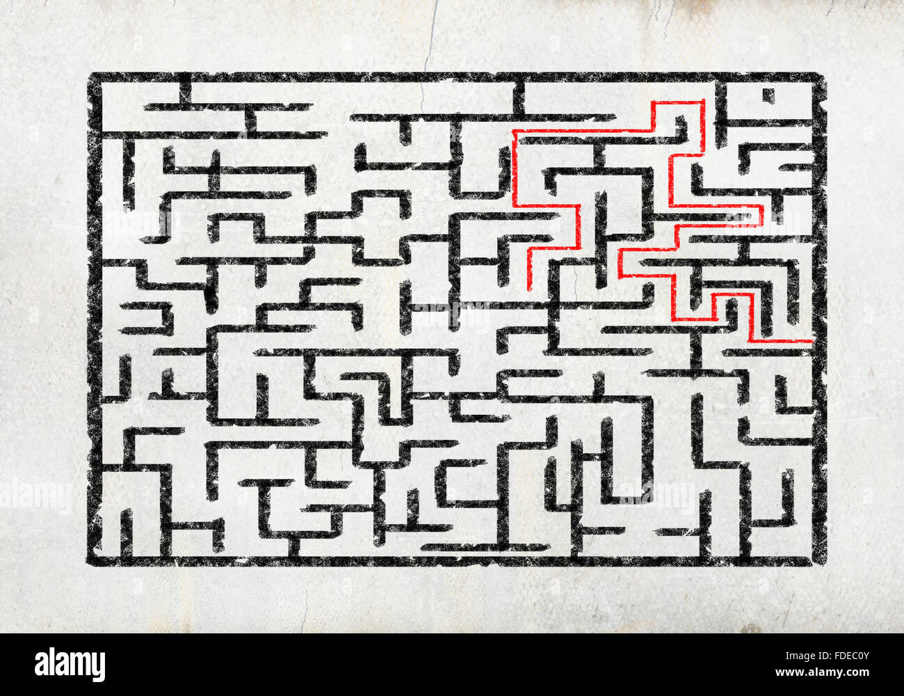 Drawn abstract maze against white background. Finding solution Stock ...