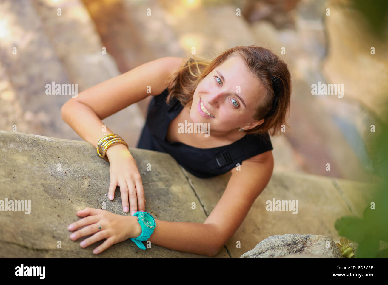 Summer portrait of young beautiful girl Stock Photo - Alamy